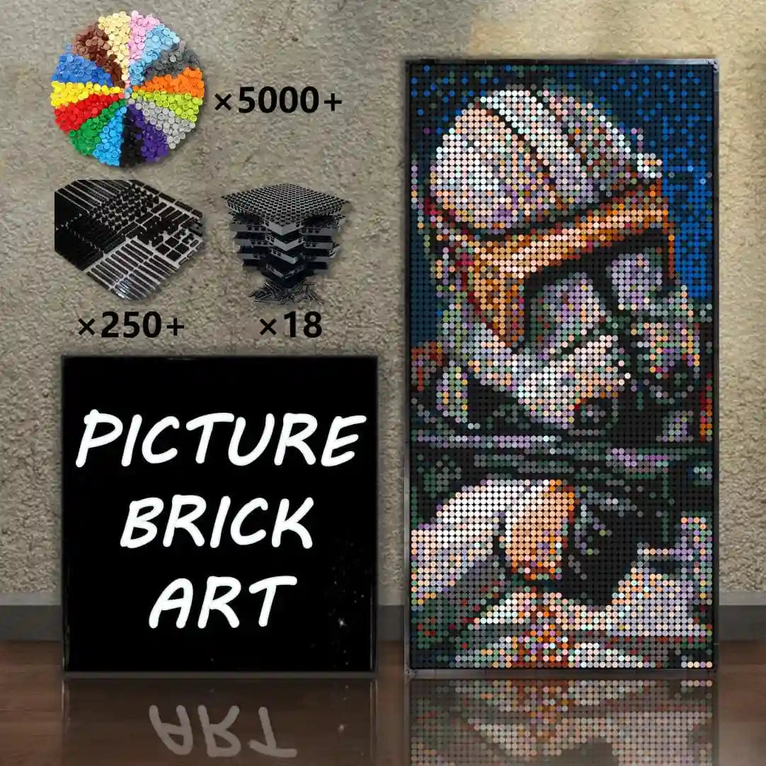 LEGO Mosaic Wall Art-Commander Pixel Art-48x96
