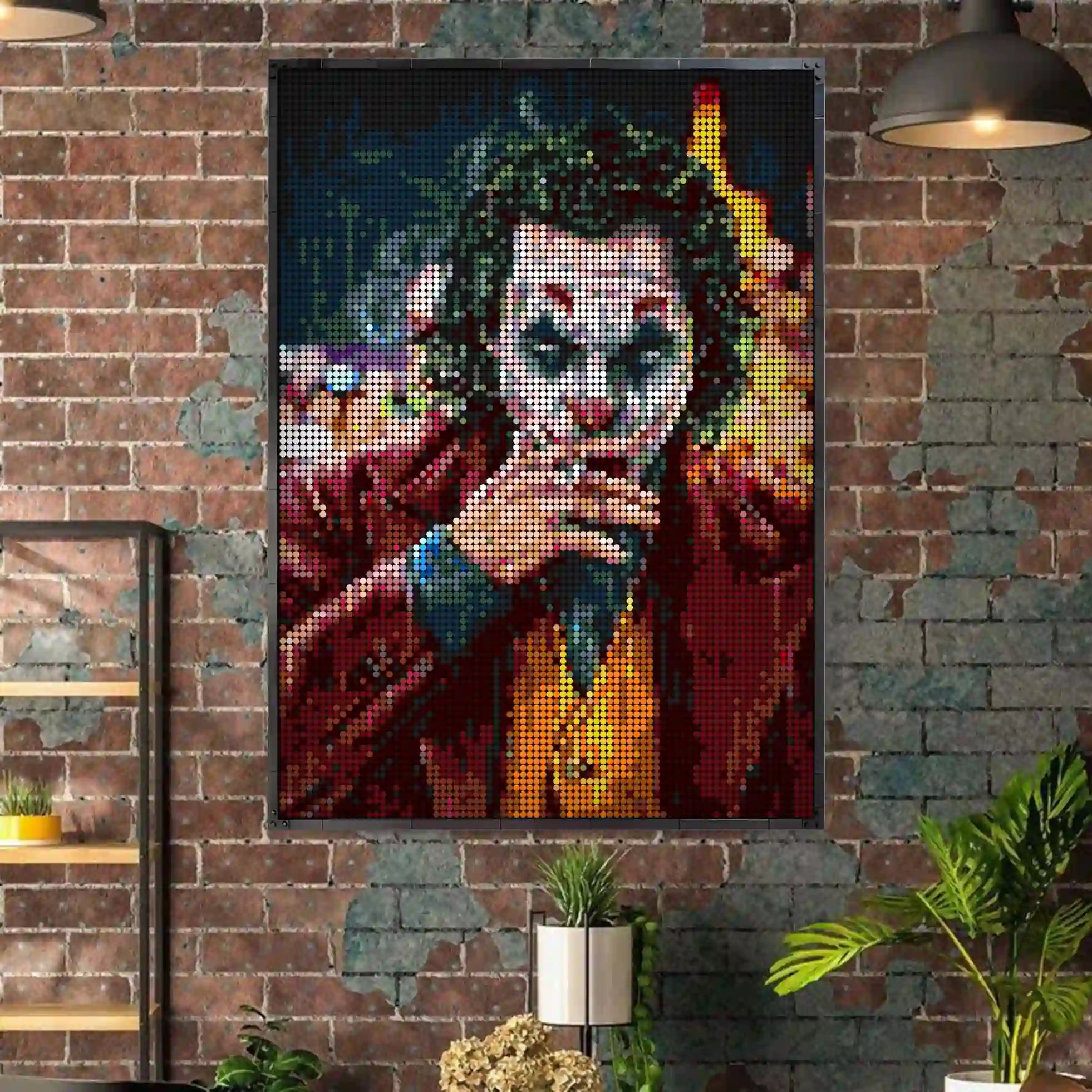 LEGO Mosaic Wall Art-The Joker Pixel art-80x112