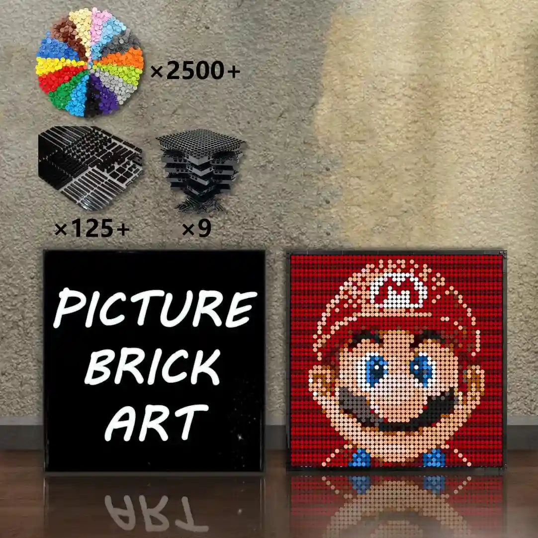 LEGO Mosaic Wall Art-Super Mary Pixel Art-48x48